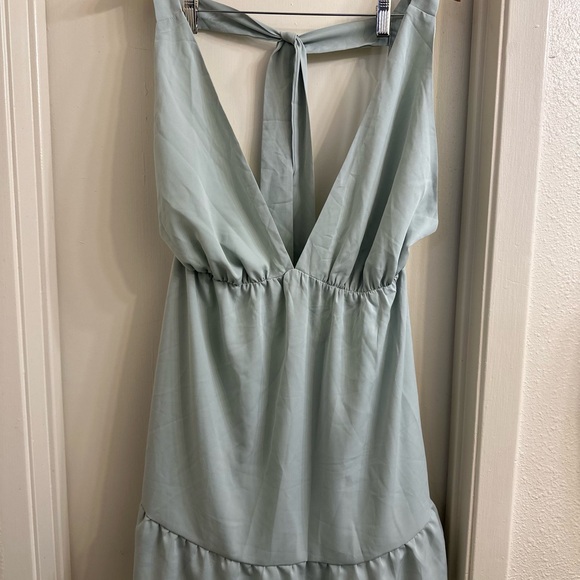 Amazon | Dresses | Amazon Chic Midi Dress In Soft Blue | Poshmark